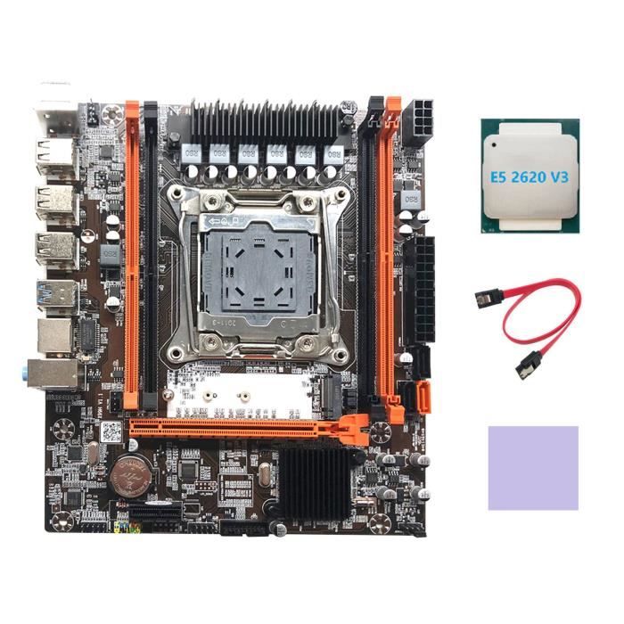 X99H Motherboard LGA2011-3 with E5 2620 V3 CPU+SATA Cable+Thermal Pad ...