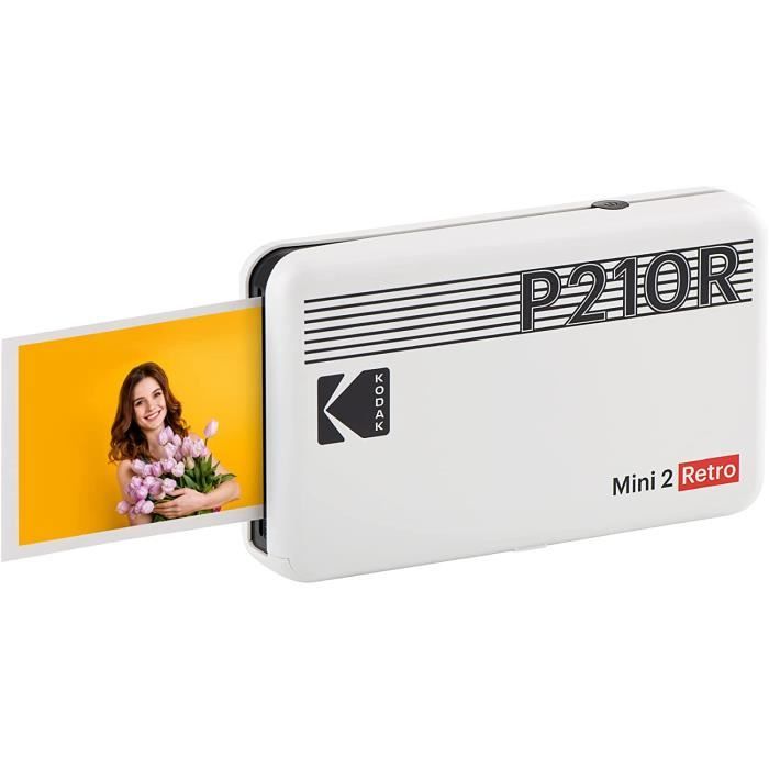 KODAK Mini 2 Retro 4PASS Imprimante Photo Portable (5,3x8,6cm ...
