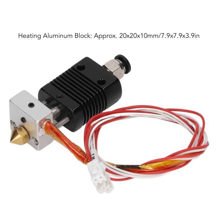 JIA Hotend d'extrudeuse d'imprimante 3D Imprimante 3D extrudeuse Hotend DC24V 40W Tube chauffant ...