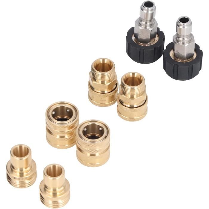 Kit D'Adaptateurs Pour Nettoyeur Haute Pression, Tuyau D'Eau Kit De Déconnexion Rapide Pour ...