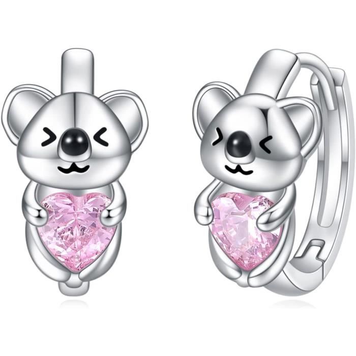 Boucles D'Oreilles Créoles Licorne, Paresseux, Chat, Cochon, Vache ...