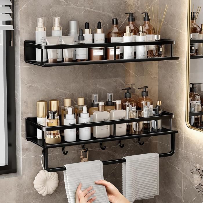 2 Pièces Support Douche Sans Percage, Etagere Salle De Bain Sans ...
