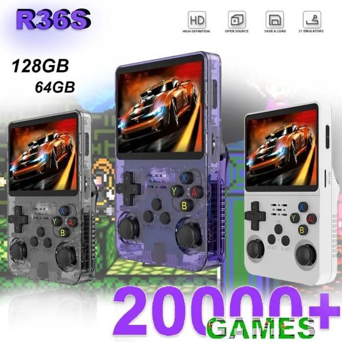Console Portable - R36S - Purple - 3,5" IPS - 20 000 Jeux - Double ...