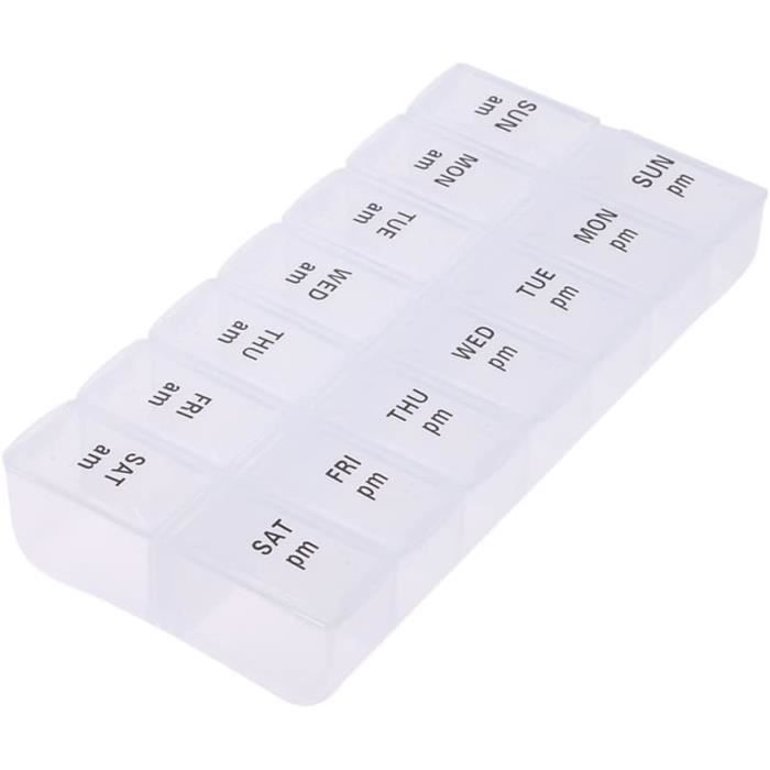 Pilulier Semainier Matin Et Soir Avec Braille Boîte À Pilules 7 Jours ...