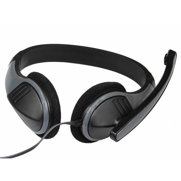 Casque audio avec micro microphone intégré écouteurs gaming stéréo ...