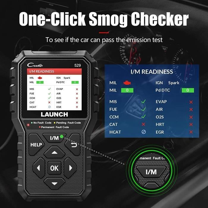 LAUNCH CR529 Scanner OBD2 Outil Diagnostic Auto Français Lecteur de ...