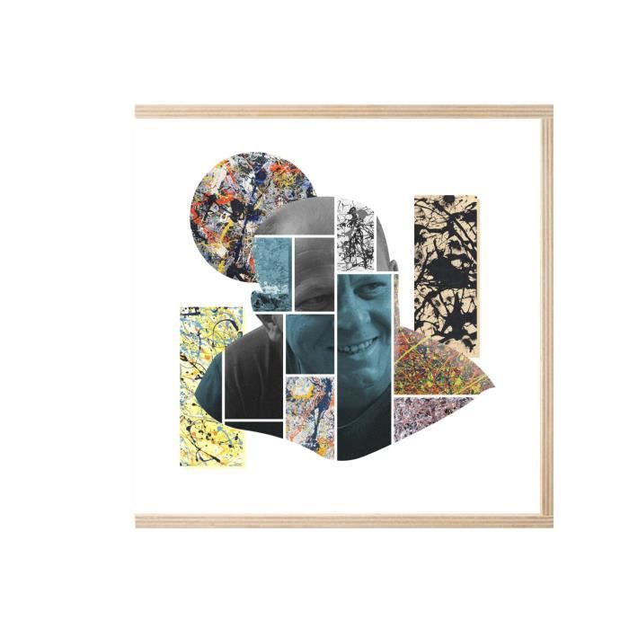 Boite Coffret en Bois - Pollock collage moderne Art Artiste Peinture ...