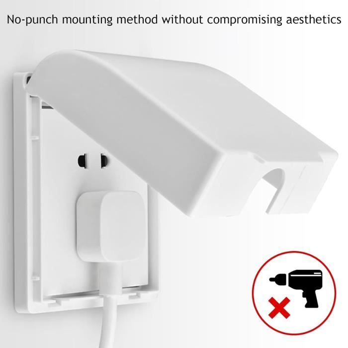 Type 86 Cache Prise Etanche Electrique Murale 2 Pièces Cache Prise ...