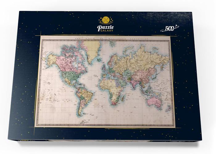 Carte du Monde D'après La Projection De Mercator, 1860 - Premium 500 ...