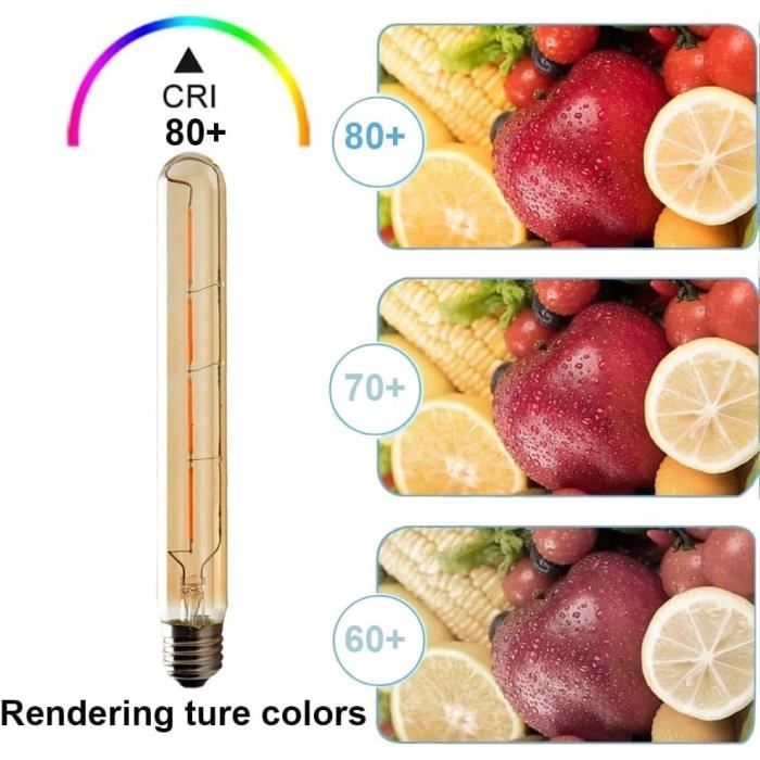 Paquet De 4, E27 Ampoules Tubes Led Edison Retro T30 4W 40W, Lampe À Filament Led, 400Lm Blanc ...