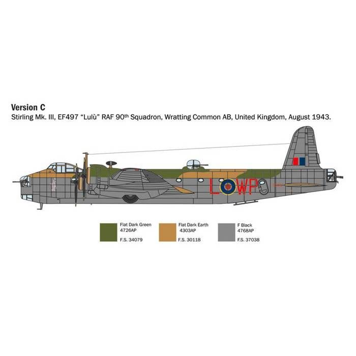 ITALERI - Maquette Avion Stirling Mk. Iii Italeri 1462 1/72ème Maquette ...