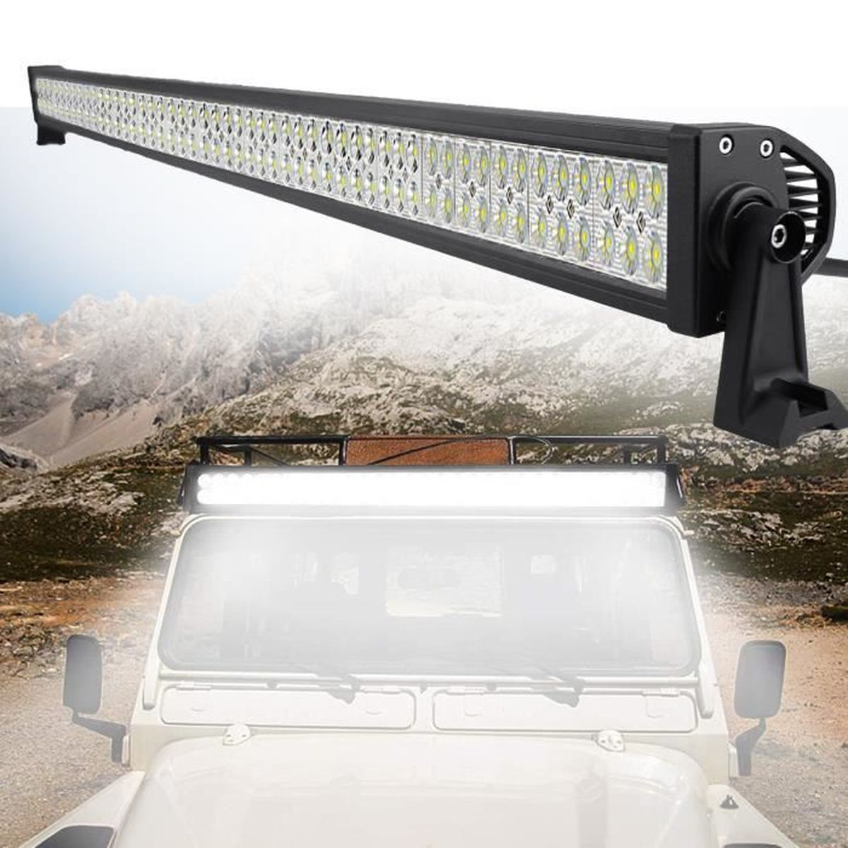 XMTECH 300W Barre Rampe LED Phare de Travail LED Flood Spot Feux de ...