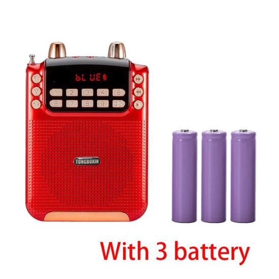 Avec 3 piles - Enceinte Bluetooth Haute Puissance 10w, Haut-parleur ...