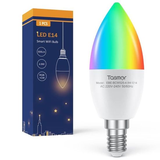 Ampoule Connectée WiFi E14 Smart Ampoule LED E14 Compatible avec Alexa et Google Home, APP ...