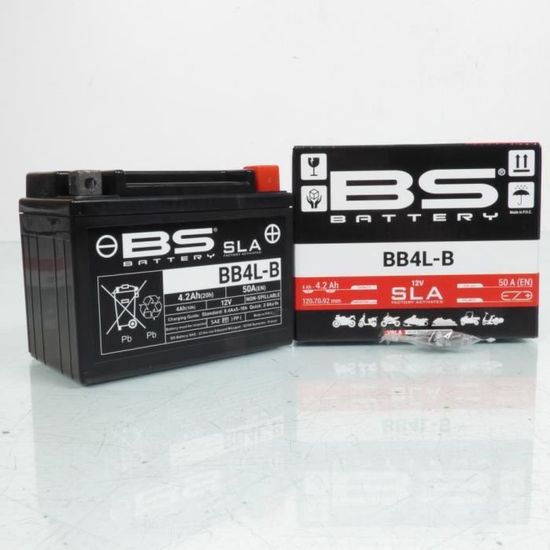 Batterie SLA BS Battery pour Scooter Piaggio 50 Zip 2T SP 2008 à 2015 ...