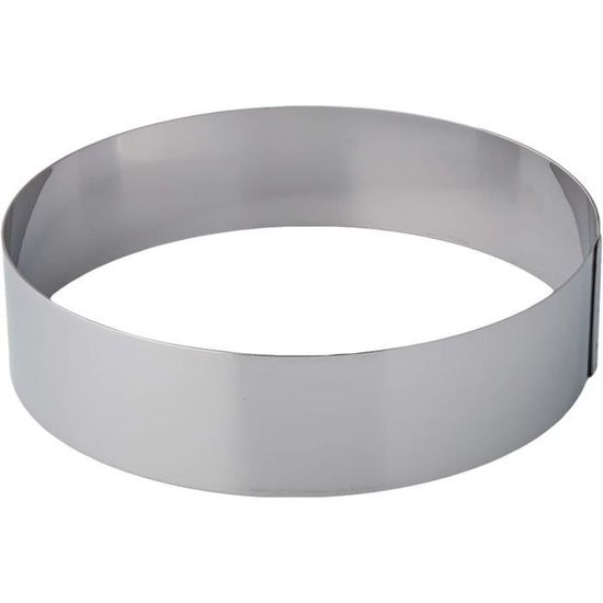 De Buyer - Cercle à entremets rond en inox - Diamètre 18 cm, hauteur 4 ...