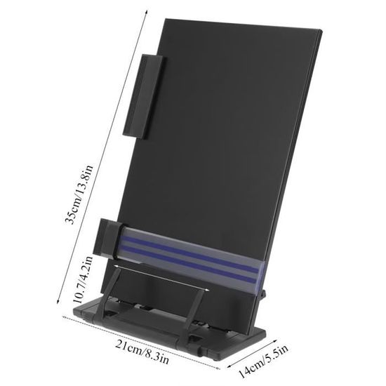 Tbest support de documents Support de Livre Portable Réglable pour ...