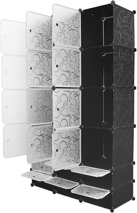 Armoire Penderie 18 Cube Portable Étagère De Rangement Garde-Robe De Rangement Pour Vêtements ...