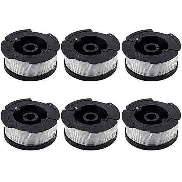 TETE - BOBINE - FIL AF05718-Lot de 6 bobines de fil A6481 A6485 pour coupe-bordure Black Decker ...