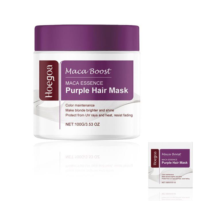 Purple Hair Mask Maca Deep Repair Collagen Hair Mask For Blonde ...