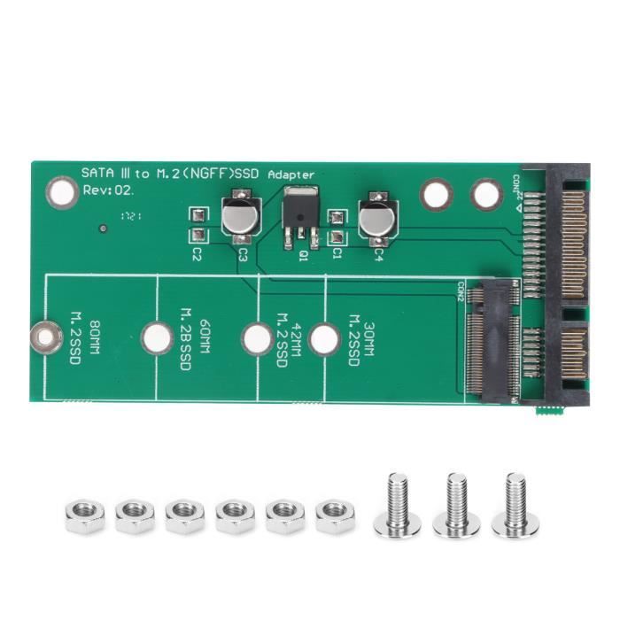 Carte Riser Convertisseur NGFF M.2 vers SATA Transmission Rapide Stable 6 Gbps Haute capacité ...