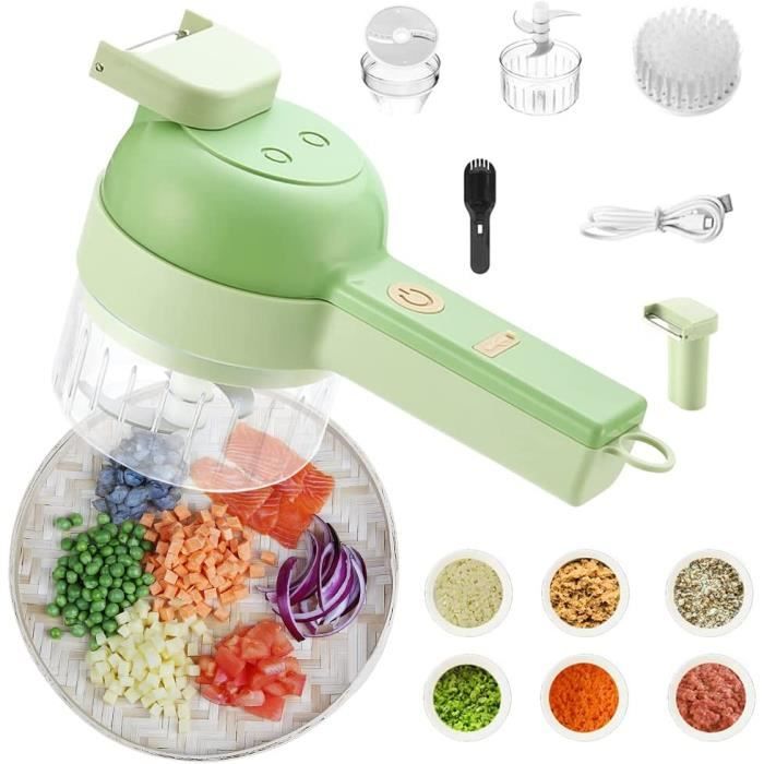 Ensemble de Coupe-légumes Electrique Portable 4 en 1, Trancheuse à ...