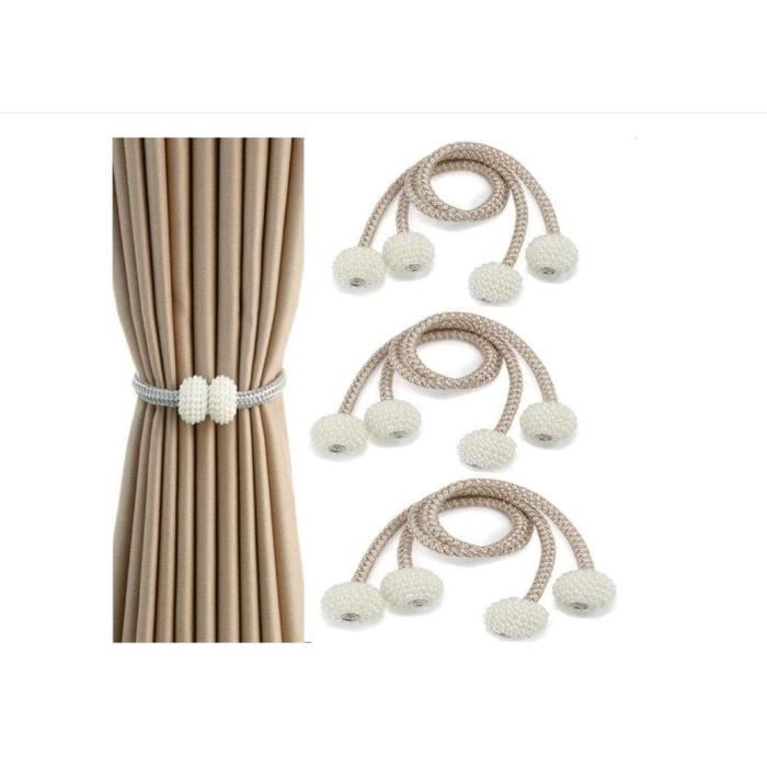 Embrasses à Rideaux, Lot de 6 embrasses magnétiques pour rideaux ...