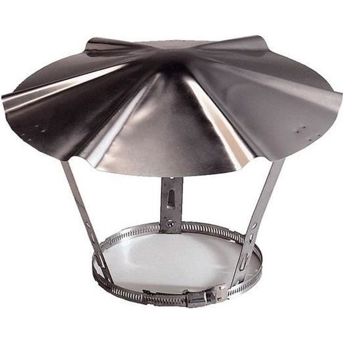 CHAPEAU INOX EVACUATION FUMEE DE TOITURE MAISON POUR CHEMINEE OU ...