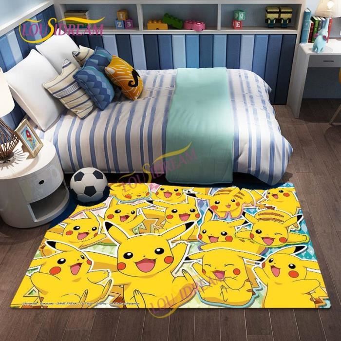 MBg-16261 Grand tapis imprimé Pikachu motif dessin animé Pokémon ...
