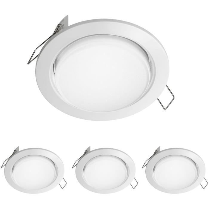Anneau D'Encastrement Led Zobe Slim Gx53 Blanc Rond 4,05W Chacun 372Lm ...