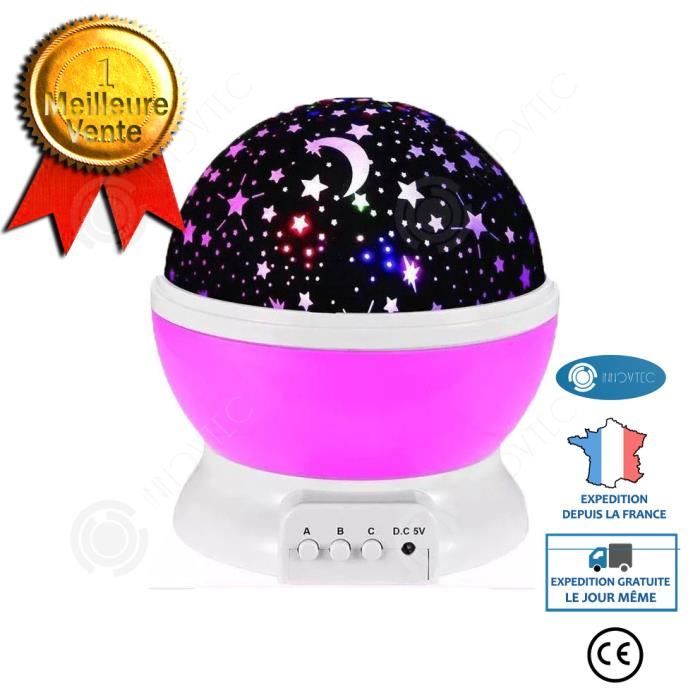 INN® Veilleuse Enfant Etoile Projection Led Veilleuse Bébé 8 Couleur ...
