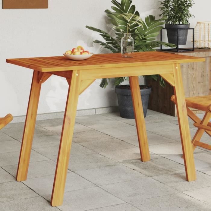 DBA Table à manger de jardin 110x56x75 cm bois massif d'acacia DA007 ...