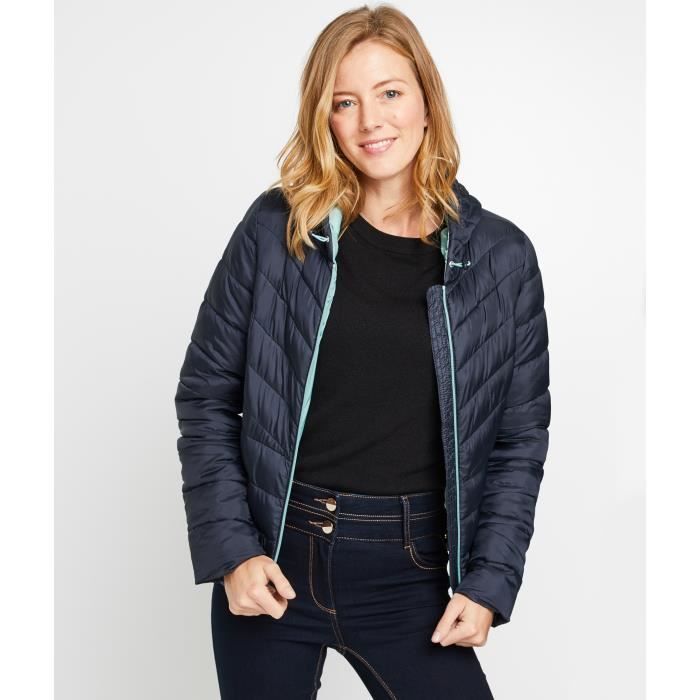 GRAIN DE MALICE - Doudoune légère femme Marine - Cdiscount Prêt-à-Porter