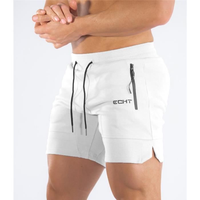Short,Short de sport pour hommes, avec poche zippée, pour gym, Fitness ...