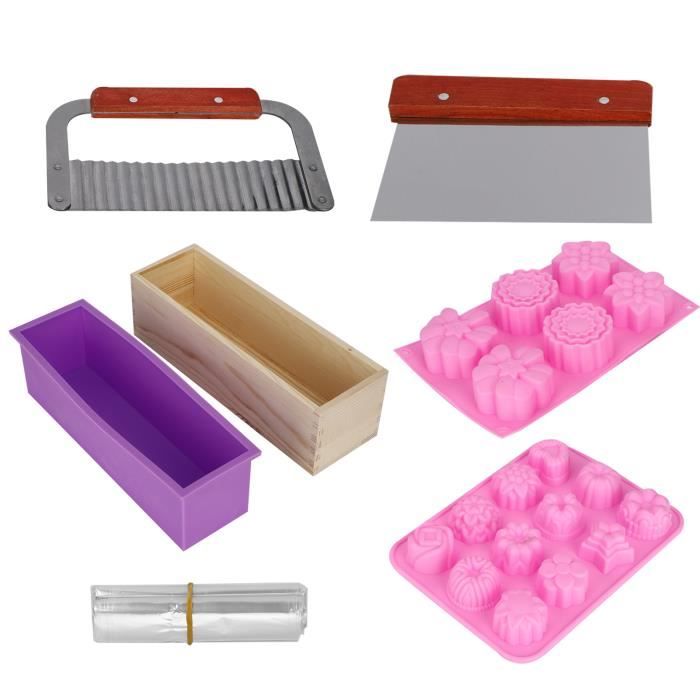 Moule à savon - QIILU - Ensemble DIY en silicone - 3 moules - Boîte en ...