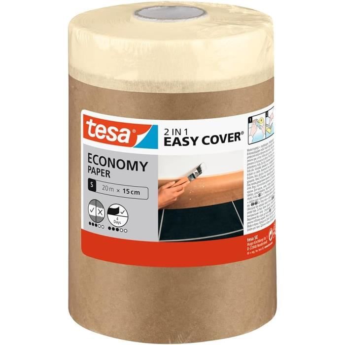 Easy Cover Universal Bâche De Masquage En Papier Pour Peinture 2-In-1 ...