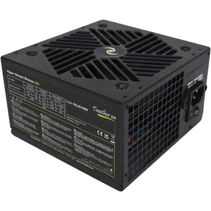 Tecnoware Alimentation Atx Hyper Stream Bronze 500W,Ventilateur ...