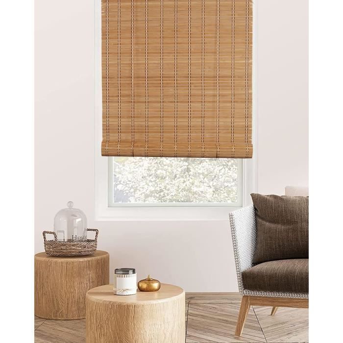 Store En Bambou 60X120Cm, 60-120Cm De Largeur Store Enrouleur En Bambou ...