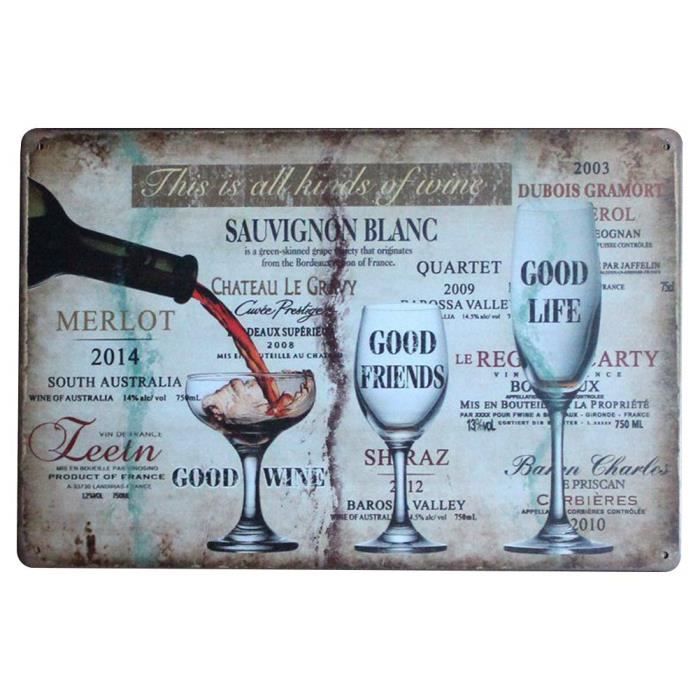 Plaque Poster Mural Vintage Plaque en métal Mural Signe Affiche Thème ...