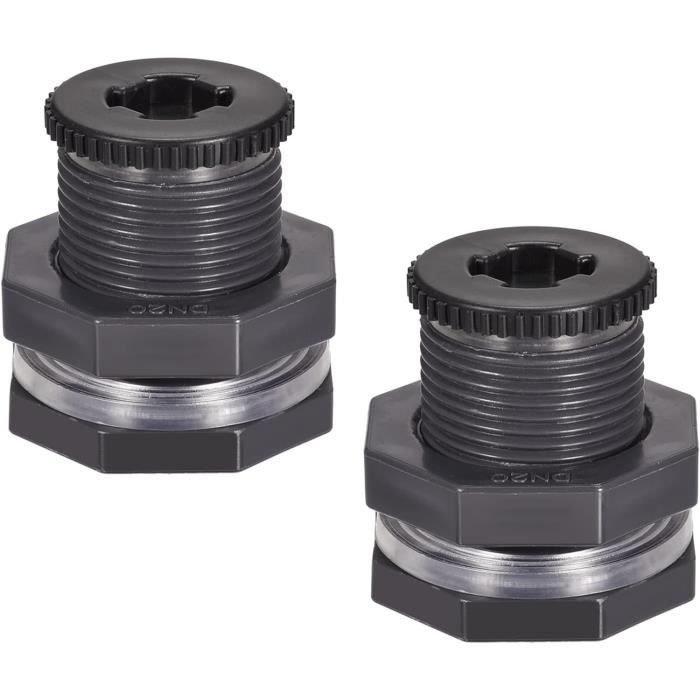 2 Ensemble Pvc Passe-Cloison Raccord - Fileté Passe-Cloison Eau ...