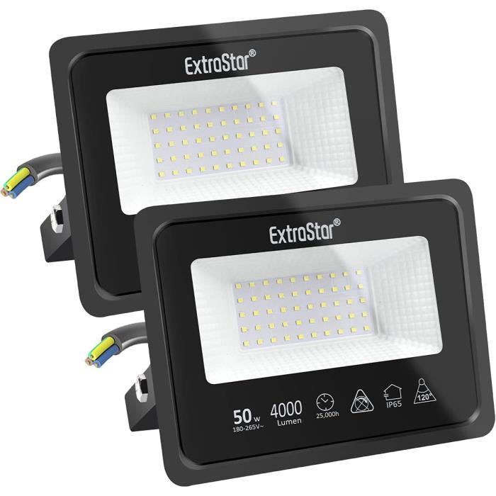 Projecteurs Led Extérieur 50W, Ip65 Etanche, 4000Lm, Spot Led Extérieur ...