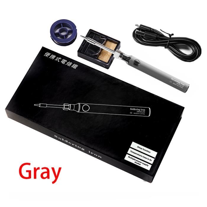 Gray Fer à souder électrique à charge rapide sans fil batterie au ...