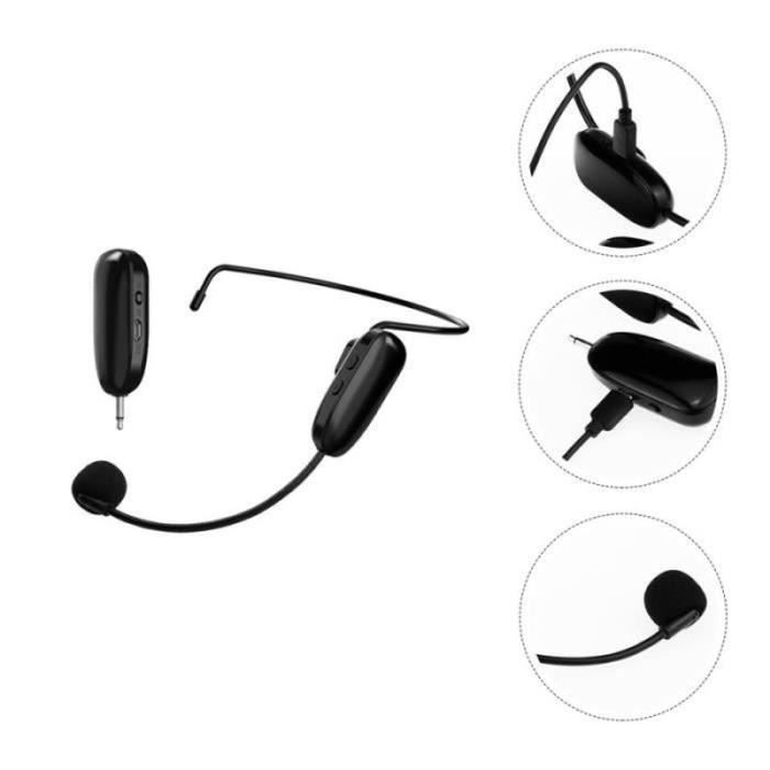 MICROPHONE 1 Ensemble polyvalent durable en Mégaphone Mic Système Casque Microphone microphone ...