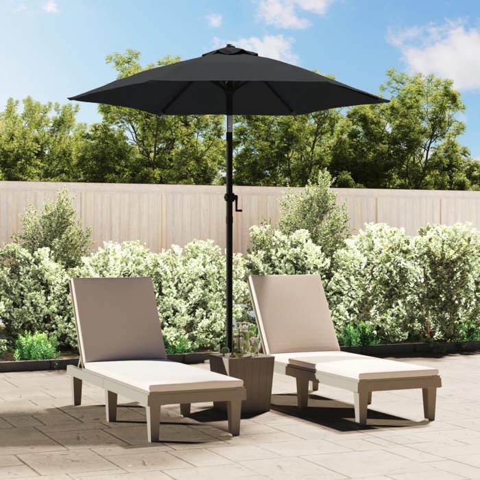 Parasol Anthracite pliable inclinable élégant - 200 x 224 cm - vidaXL ...