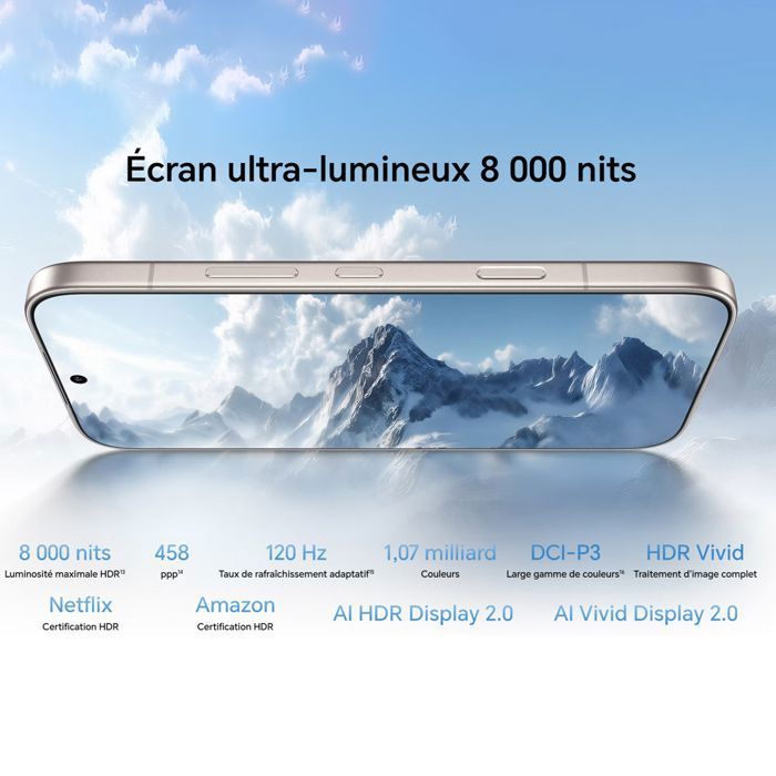 Smartphone HONOR 600 Pro 5G 12Go Ram 512Go Blanc doré Écran 6.57 ...