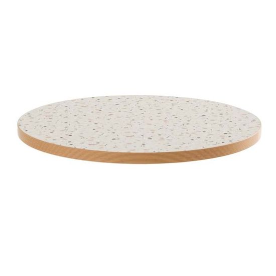 Plateau de table rond en mélaminé 60 cm terrazzo - Oviala - Cdiscount ...