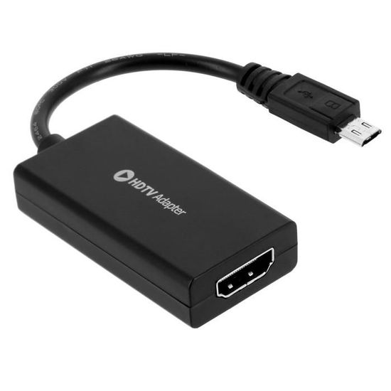 Câble adaptateur - HML - HDMI vers Micro-USB - Visualisation HD ...