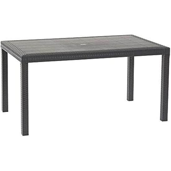 Table de jardin BICA Houston - Blanc - Rectangulaire - 150 x 92 x 9 cm ...