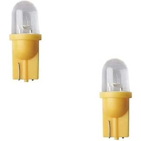 2X Ampoule Led Wedge 12V T10 W2.1X9.5D 5 Lumen Orange Compteur Tableau ...