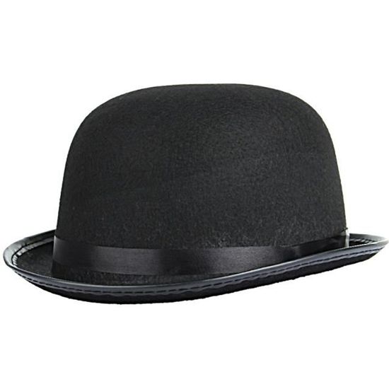 EOZY Chapeau Bob Melon Homme Magicien Spectacle Déguisement Noir ...
